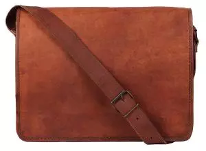 Rustic Town Vintage torba za prenosni računalnik Crossbody iz pravega usnja