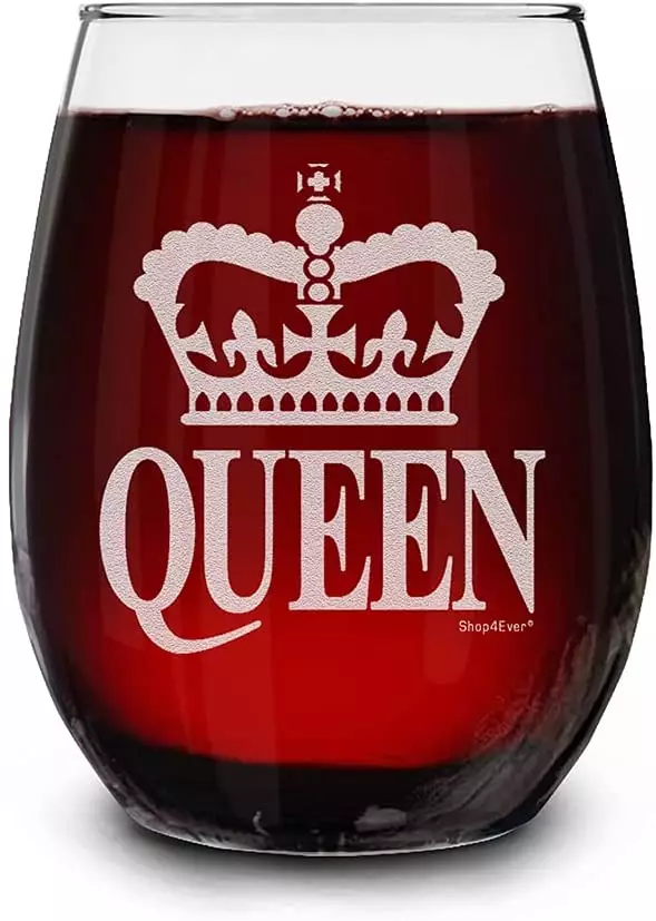 Koningin wijnglas