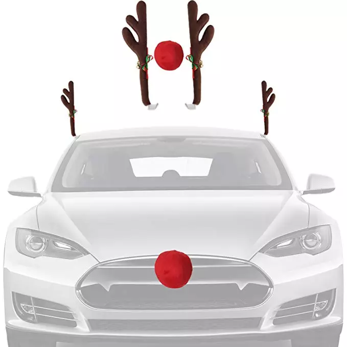 Cuernos de reno de coche Rudolph