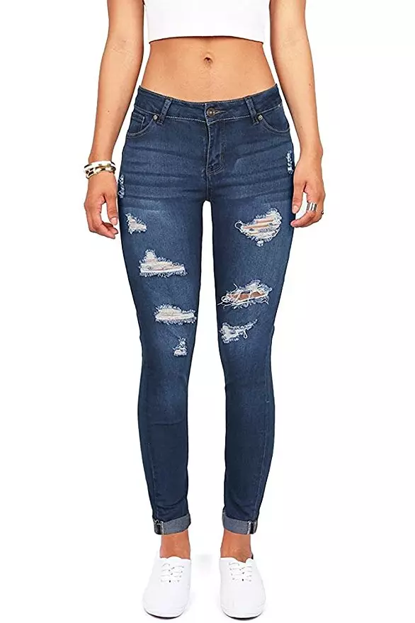 best ripped jeans amazon under 30 voks denim kvinner juniorer distressed slim fit stretchy skinny