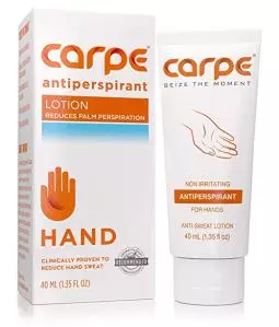 पसीने हत्केला उपचार carpe antiperspirant लोशन