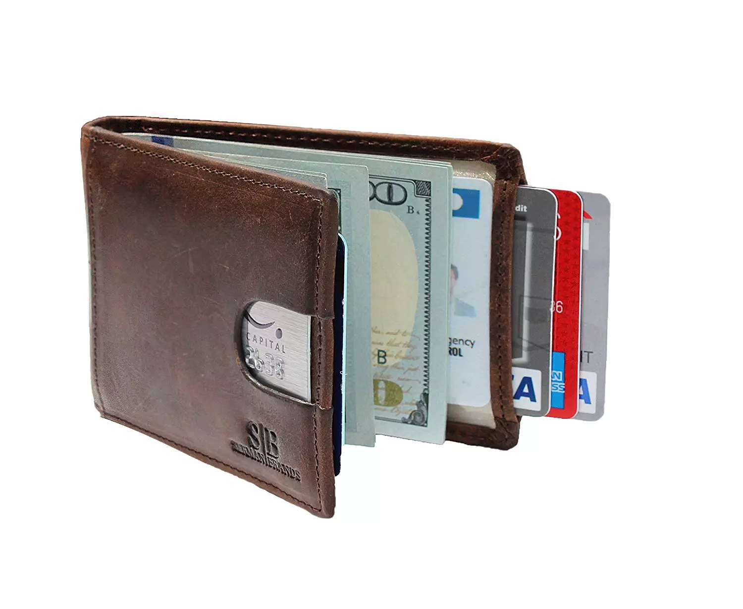 Mini plånbok i läder