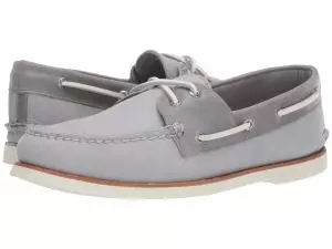 Grey Sperrys Boat Shoes