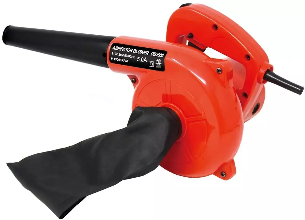 Компактный пылесос Toolman Corded Electric Leaf Blower Sweeper, лучшие пылесосы для листьев