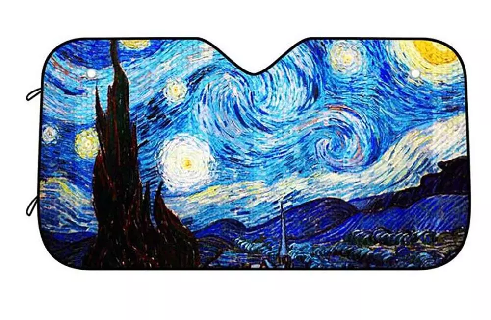 Starry Night Van Gogh automobilio stogelis nuo saulės