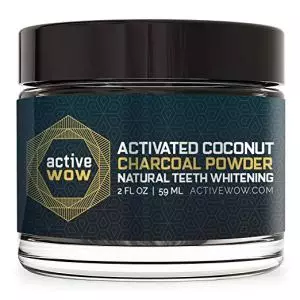 ow poudre de charbon de noix de coco activé blanchiment des dents naturel