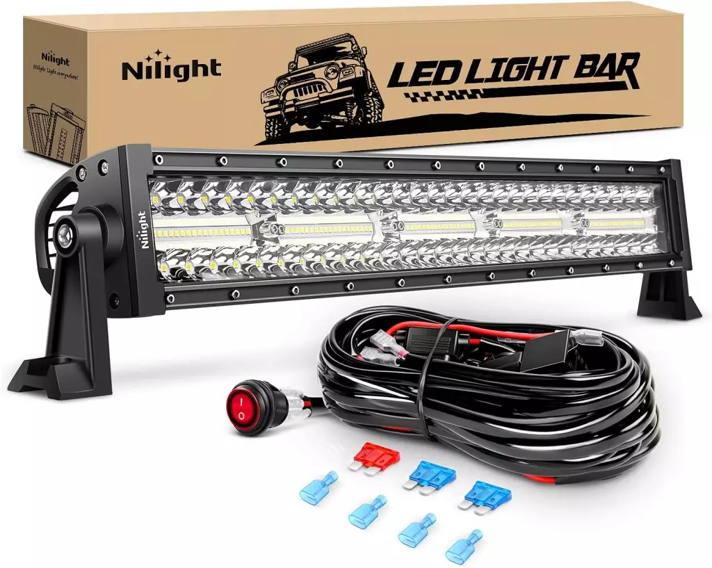 Nilight-LED-Umucyo-Bar-22-santimetero-eshatu-Umurongo