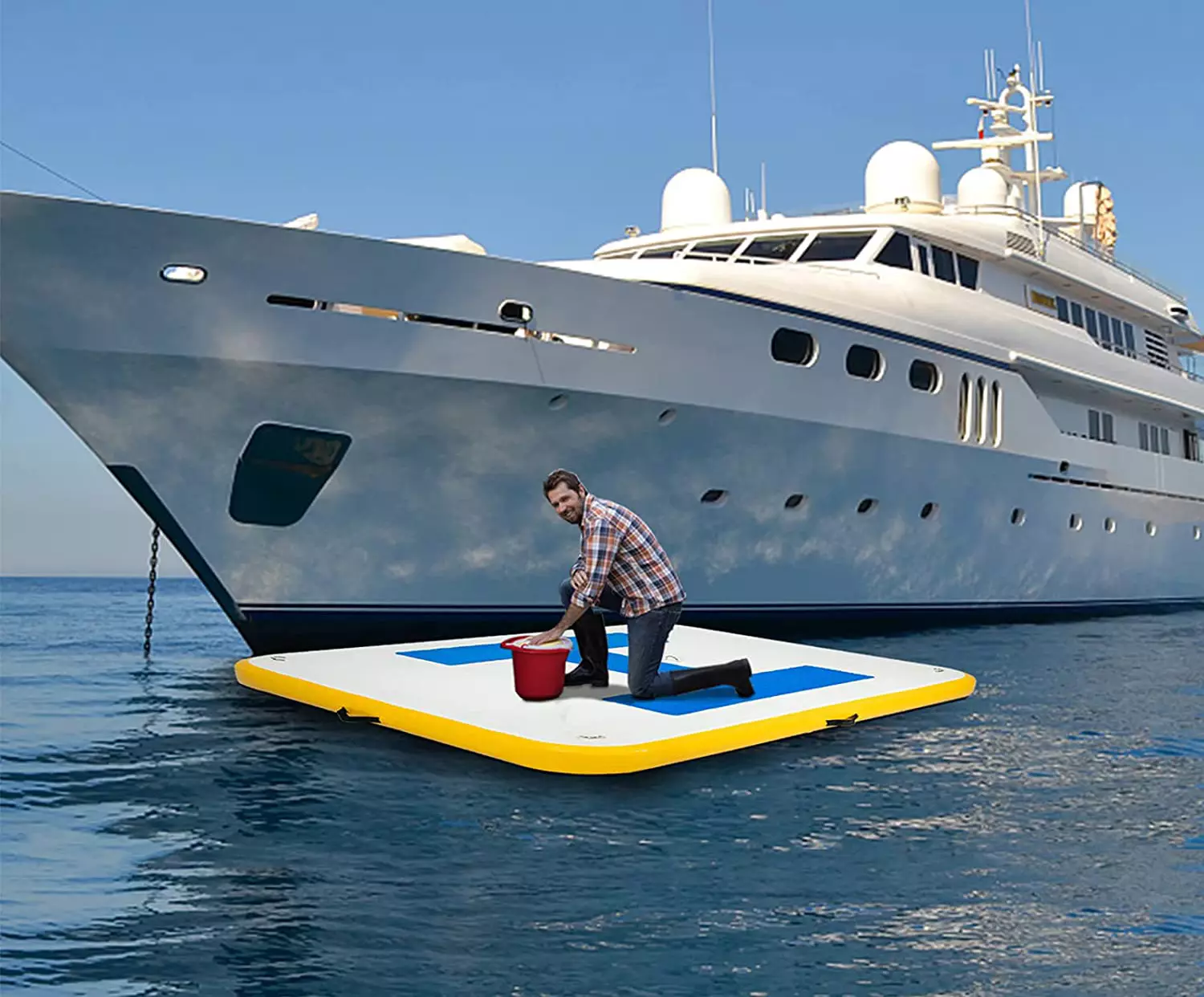 Happybuy Inflatable Floating Dock