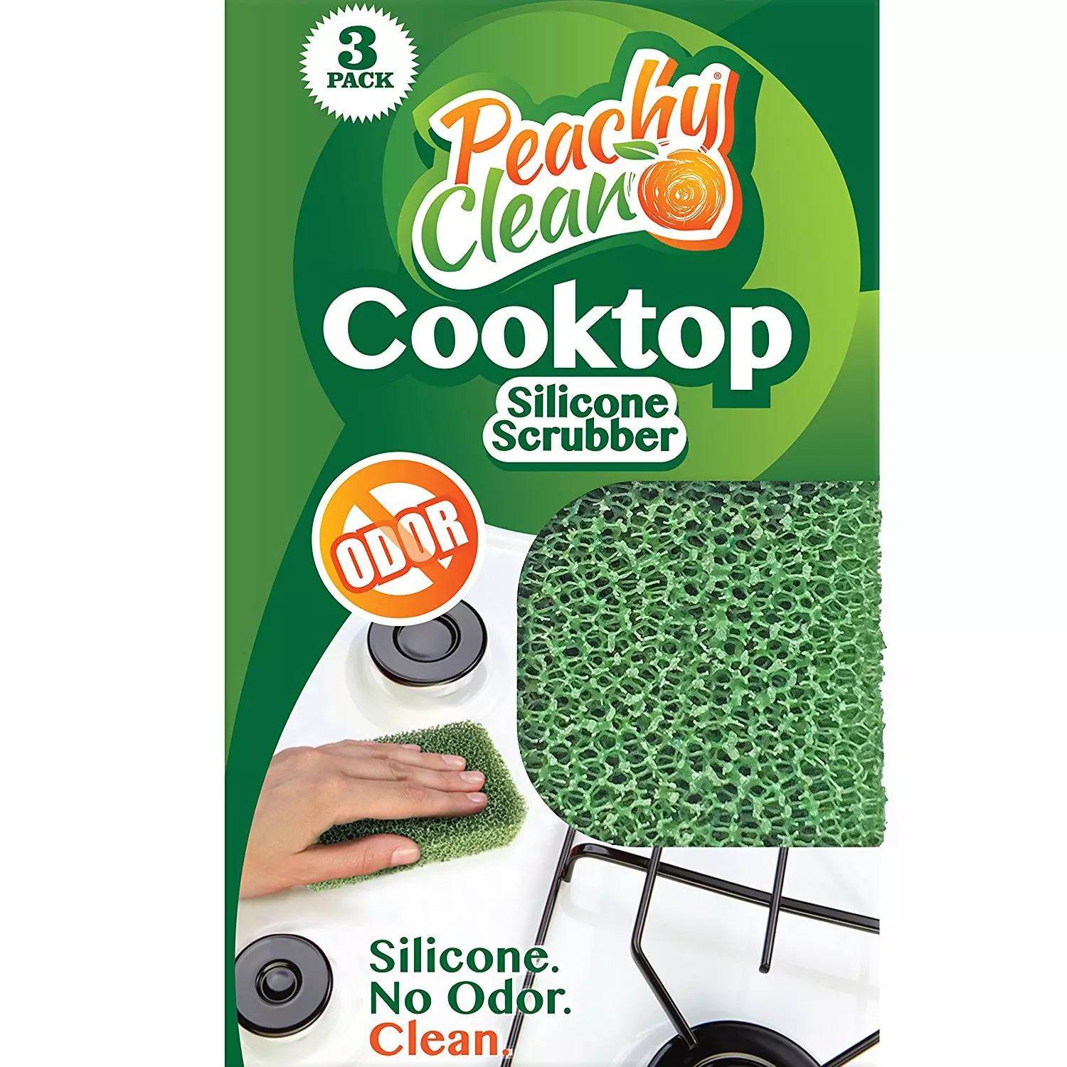 pinakamahusay na scrubber na paglilinis ng sambahayan Amazon peachy clean cooktop silicone sponge