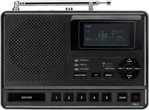 sangean emergency weather radio black