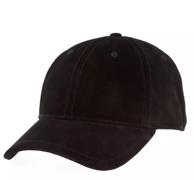 Topi Bisbol Hitam Polos Suede