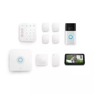 Ring Alarm 8-teiliges Set (2. Generation) mit Ring Video Doorbell (Version 2020) und Echo Show 5