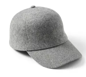 Yünlü Boz Beysbol Şapkası