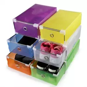 Caixas de zapatos coloridas