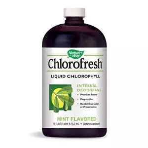 Ynterne deodorant floeibere chlorofyl