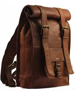 Brown Leather Backpack Men's