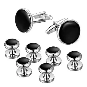 Jstyle Mens Cufflinks and Studs Set