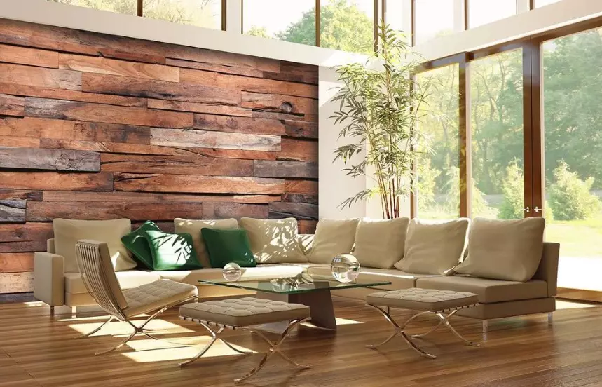 reclaimed wood wall mural home depot