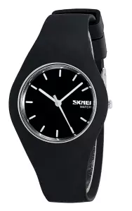 Black Rubber Watch Men's