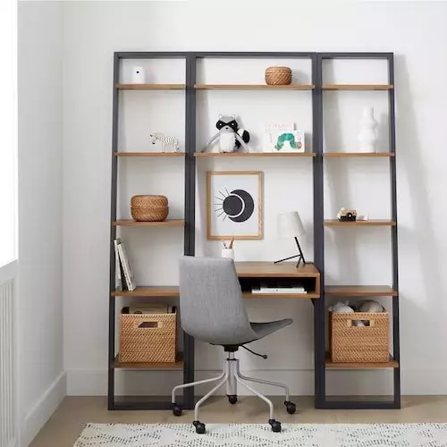 Ladder Shelf Desk & Тар китеп текчеси Setder Desks with storage