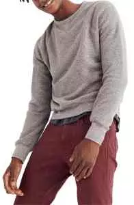Muški sivi džemper s okruglim izrezom