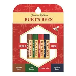 Burt's Bees Confezione da 4 balsami per labbra natalizie