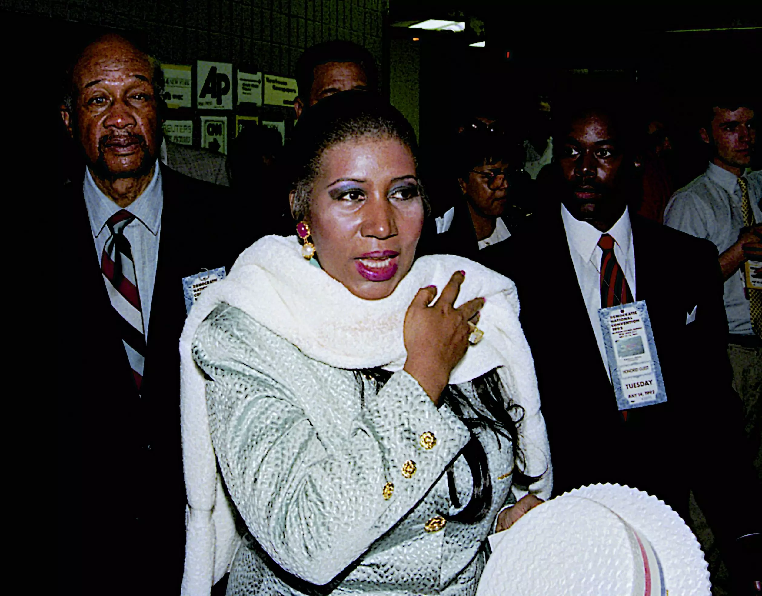 Aretha Franklin na Convenção Nacional Democrata, Nova York, EUA - 14 de julho de 1992