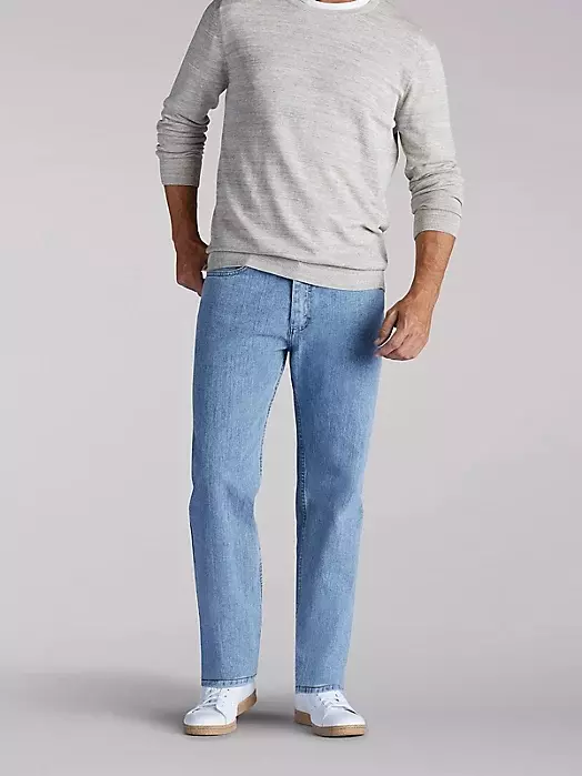 мужские светлые джинсы, прямые джинсы Lee Relaxed Fit