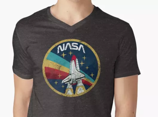 Vintage NASA-kosmopramo-ĉemizo