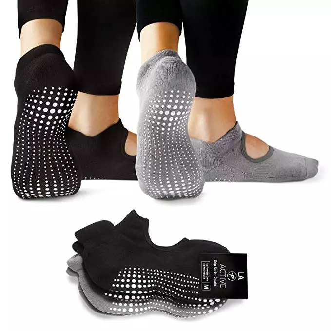 barre socks best sticky workout la active grip nonslip yoga