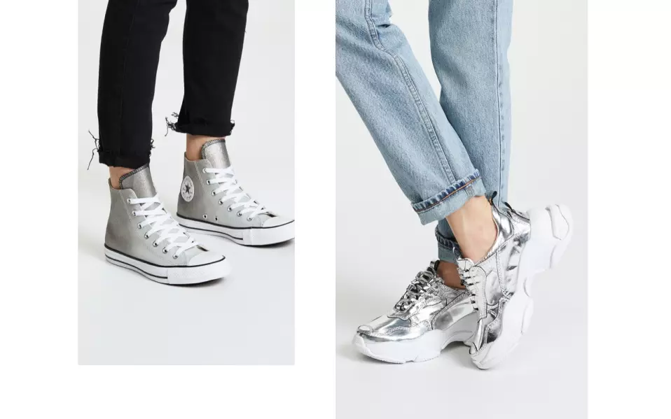 Mellores zapatillas de deporte de prata: zapatos de prata de