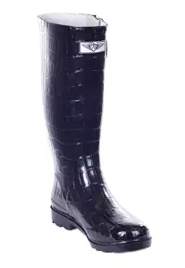 Černé boty Croc do deště