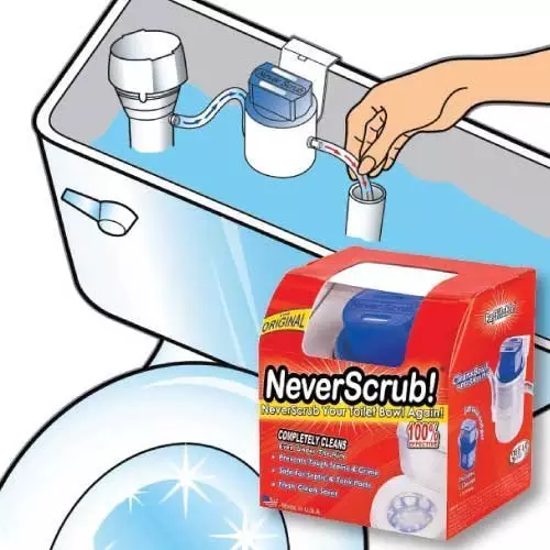 toilet reinigen zonder borstel neverscrub automatisch systeem