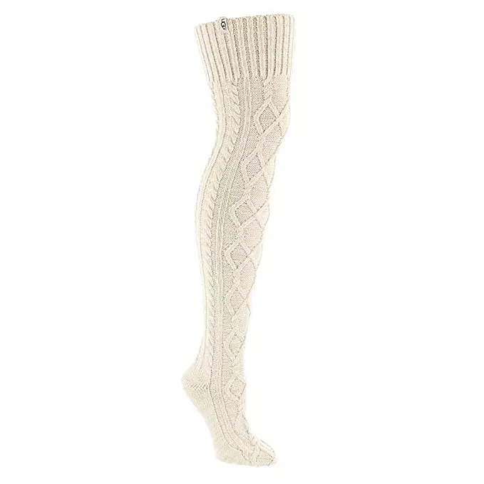 mejores calcetines invierno cálido ugg cable knit boot