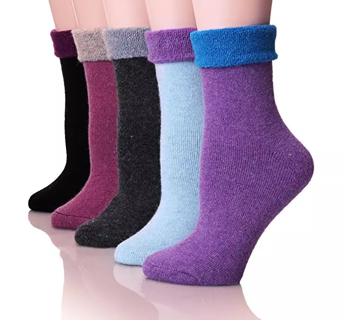 mejores calcetines cálido invierno ebmore lana algodón