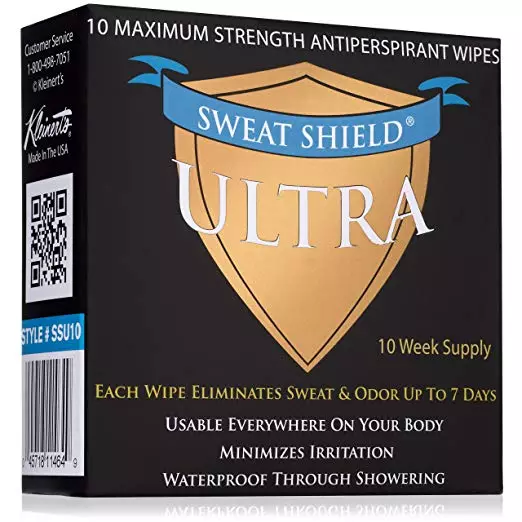 ເຫື່ອມືຕີນ hyperhidrosis ການປິ່ນປົວຢູ່ຮ້ານຂາຍຢາ Sweat Shield Ultra Antiperspirant