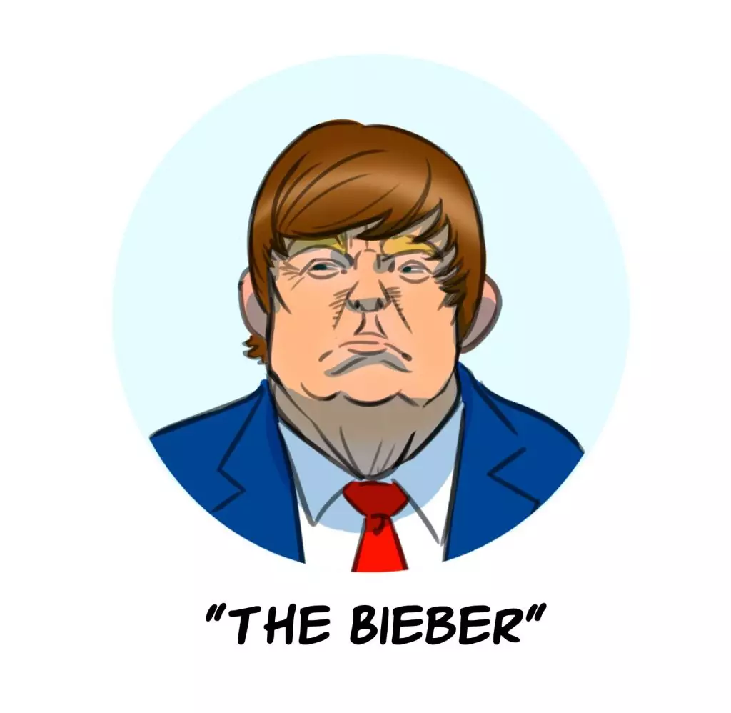 Donald Trump Justin Bieber hár