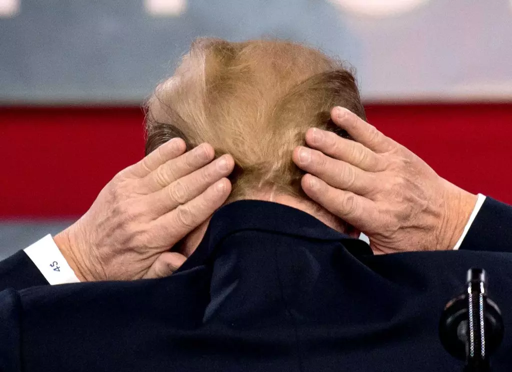 Donaldas Trumpas nuplikęs plaukų cpac