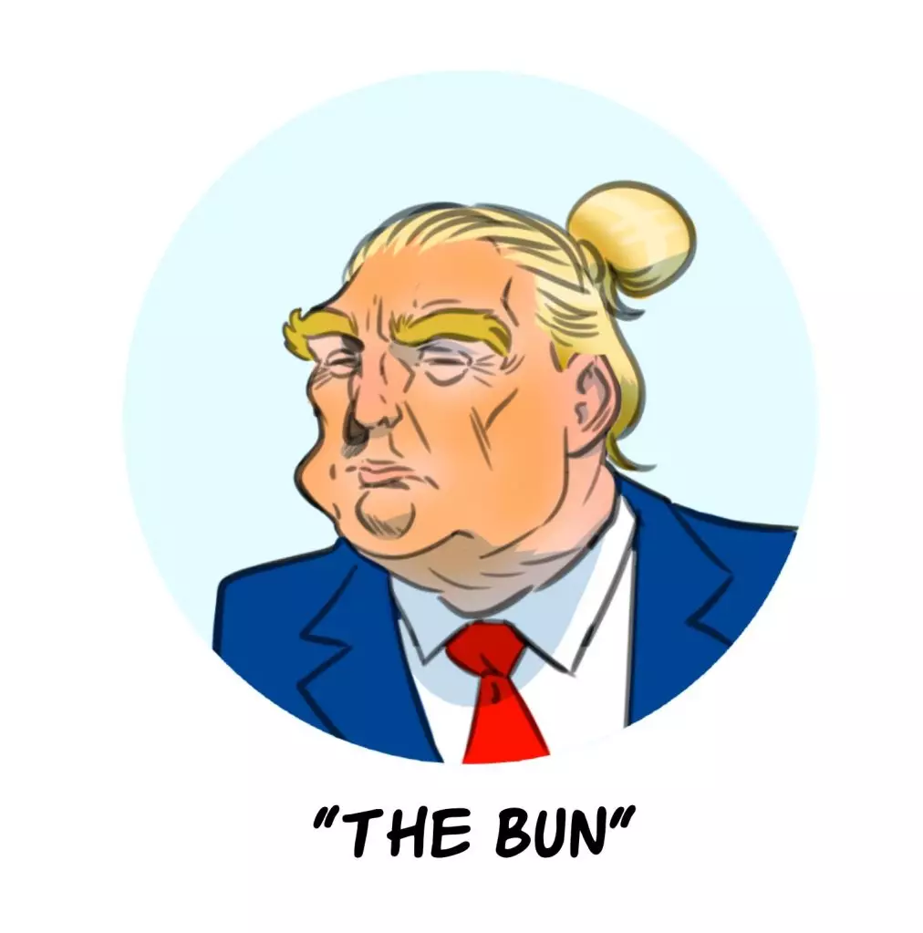 Donaldas Trumpas alternatyviomis šukuosenomis