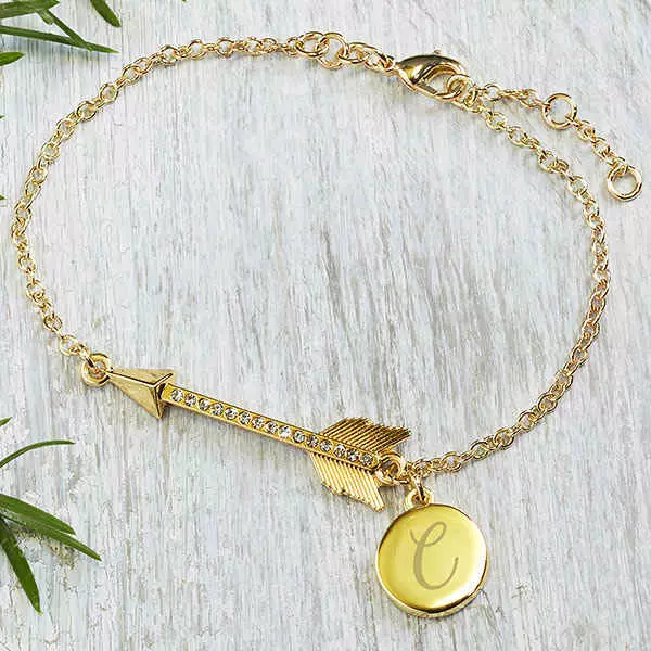 regalos de dama de honor por menos de $ 50 pulsera de dijes de oro personalizada