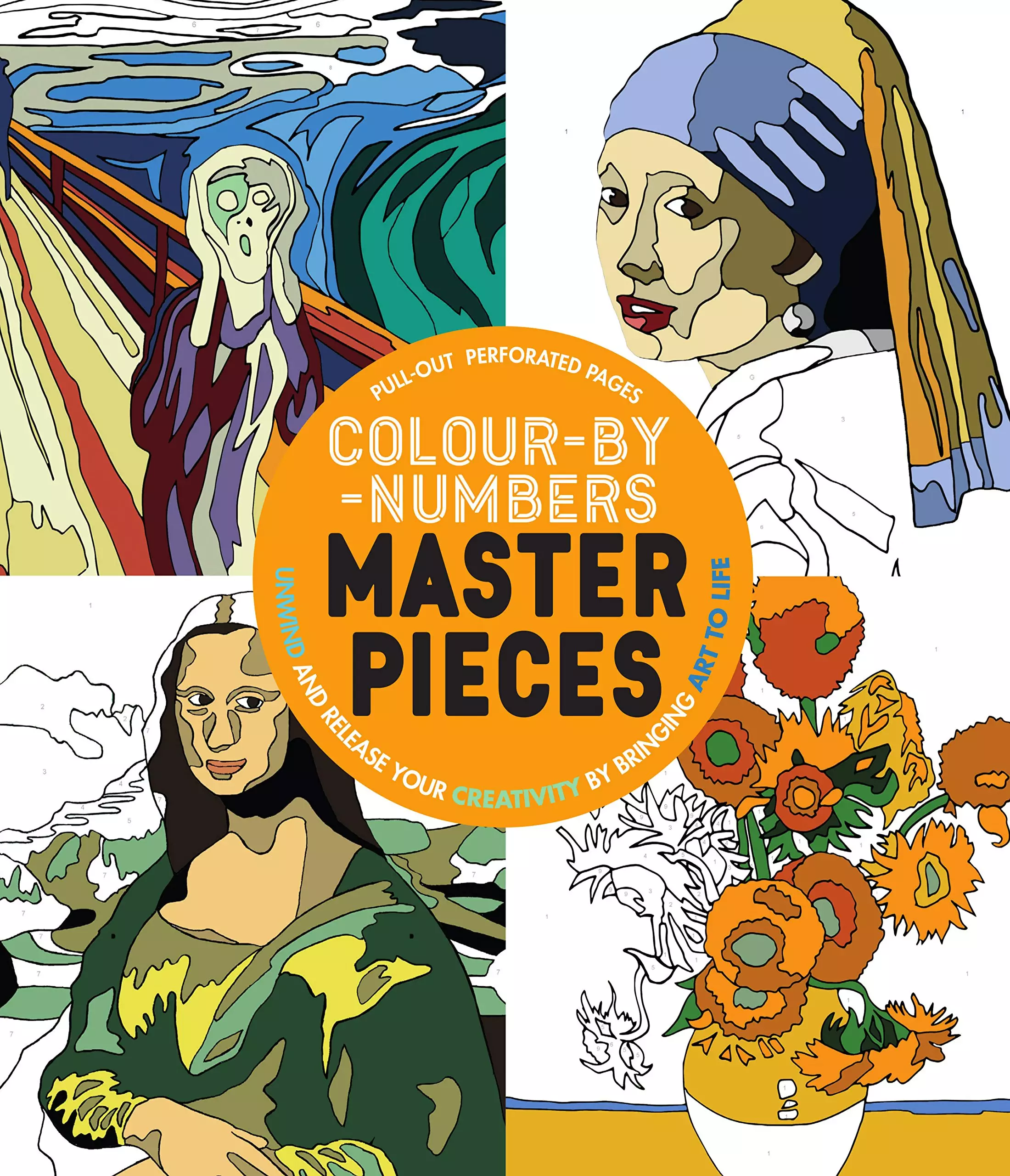 оцвети по числа книжка за оцветяване на изобразително изкуство