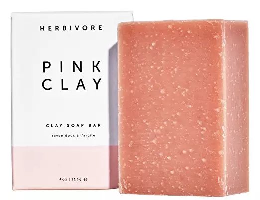 tendência de autocuidado produtos fáceis de comprar barra de sabão de argila rosa herbívoro