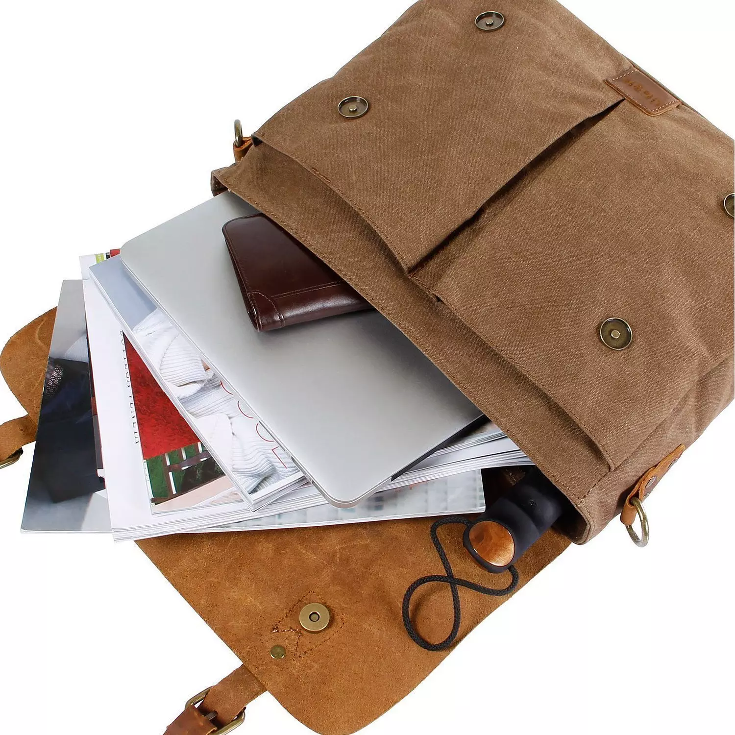 leather canvas messenger bag amazon