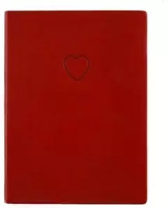 eccolo rdeč dnevnik z reliefnimi srčki, najboljša božična darila za ženo