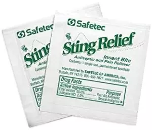 safetec sting relief ခြင်ကိုက်ခြင်းကို သုတ်ခြင်း။