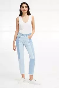 Блочные джинсы женские