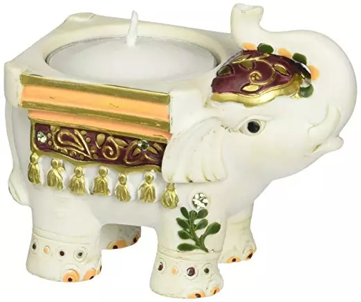 家の装飾を安くアップグレードする 10 ドル以下のスペースをアップグレードする象のキャンドル ホルダー