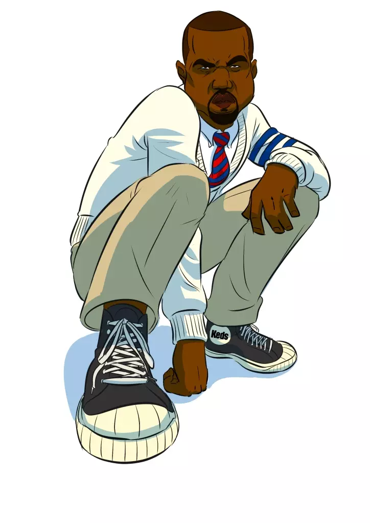 Kanye cipő Keds Hightops