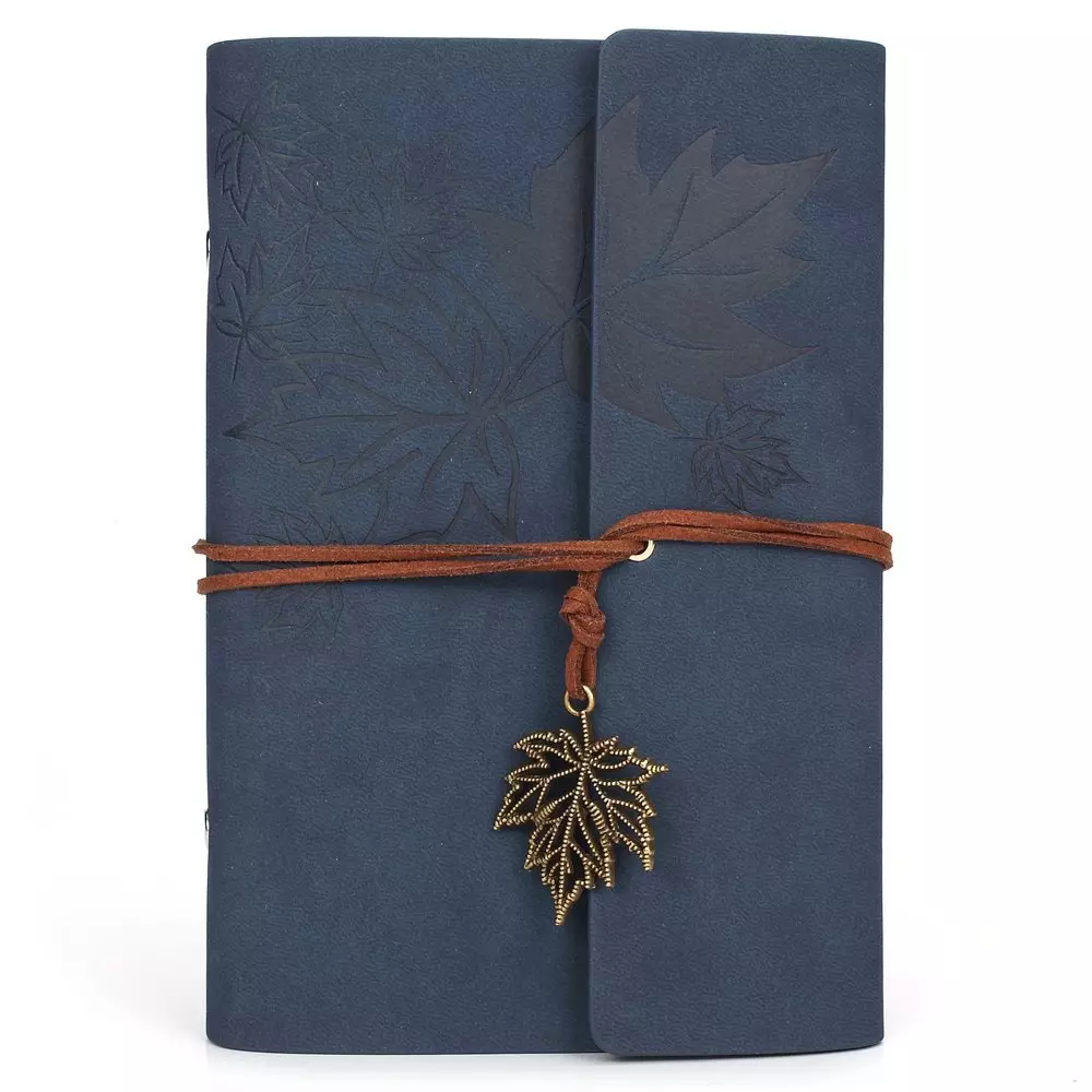jurnal terbaik di bawah 25 diari terikat buku nota buku lakaran kulit ikatan daun biru