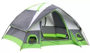 SEMOO rezistente ndaj ujit në stilin D, tendë me kupolë familjare për kamping/udhëtim për 4 persona me çantë transporti